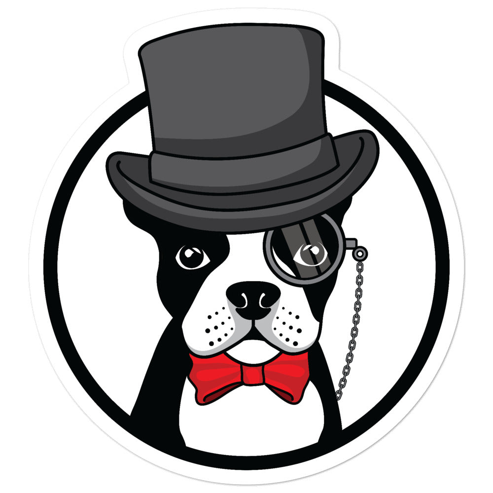 The Gentleman - Boston Terrier Sticker – Boston Terrier World